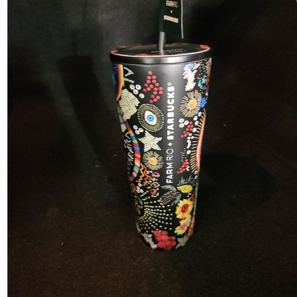 Starbucks | Kitchen | New Starbucks X Farm Rio Collab Black Colorful ...